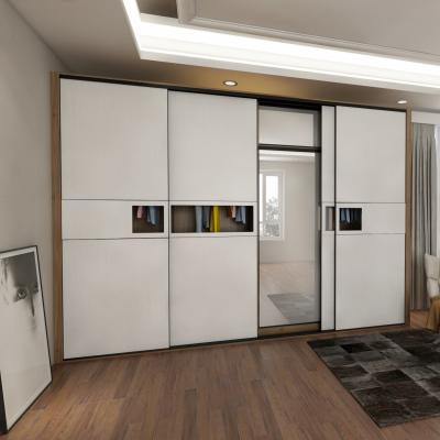 China Bedroom Free Standing Sliding Door Wardrobes 150cm Anti Scratch Master for sale