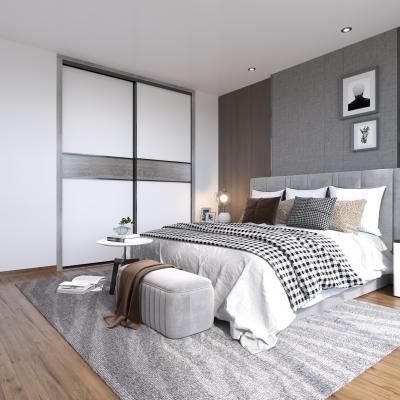 Cina Armadi guardaroba scorrevoli integrati moderni grigio opaco 180cm truciolato standard E1 in vendita