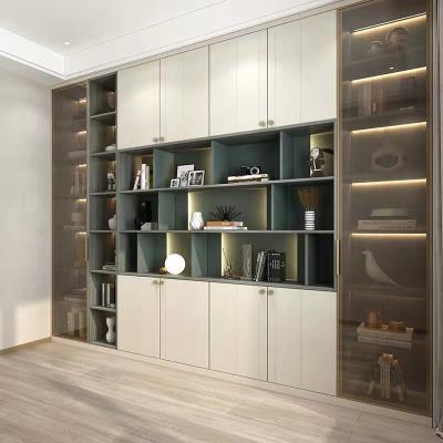 China Plywood Hardwood Living Room Furniture  Glass Showcase Cabinet Display Multifunctional for sale