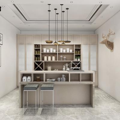 Cina Mobile da sala da pranzo a doghe Tavolo da cucina Laminato Sala da pranzo Arredamento in vendita