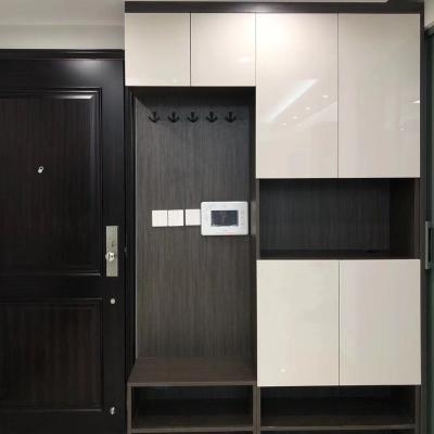 China Softly Close Drawers Walnut Media Console Beside Coffee Table TV Console With Storage for sale
