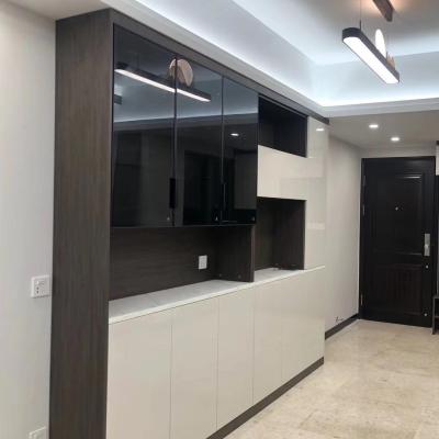 China Softly Close Drawers Walnut Media Console Beside Coffee Table TV Console With Storage for sale