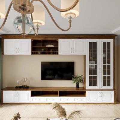 Cina Mobile TV in legno massello MDF alto 80 pollici per camera da letto con cassetti anti-acqua in vendita