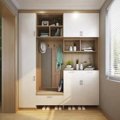 Cina Mobile porta scarpe slim in legno personalizzato per ingresso - Compensato e legno massello in vendita