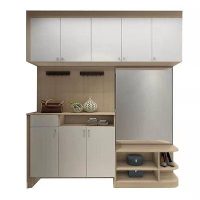 China Sturdy Construction Plywood Shoe Storage Cabinet Entryway Display Cupboard for sale