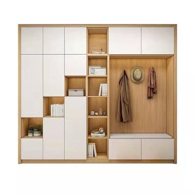 China Durability ISO Laminate Wooden Shoes Rack Storage Particle Board for sale