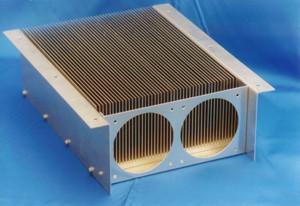 China Folded Fin Heat Sink with Cu-based Solder and RoHS Compliance for sale