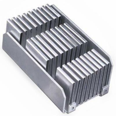 China Custom aluminum folded fin soldering heat sink base with nickel plating for sale