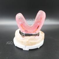 Quality Full Arch Dental Restoration All on X Zirconia Bridge with Pink Porcelain for sale