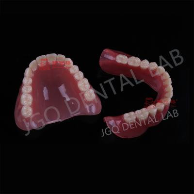 China Acrylic / Metal Base Full Upper and Lower Dentures with Acrylic Tooth Setup China Dental Lab for sale