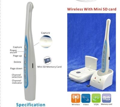 Cina Macchina fotografica intraorale dentaria senza fili di Digital HD, sensori dentari di Digital in vendita