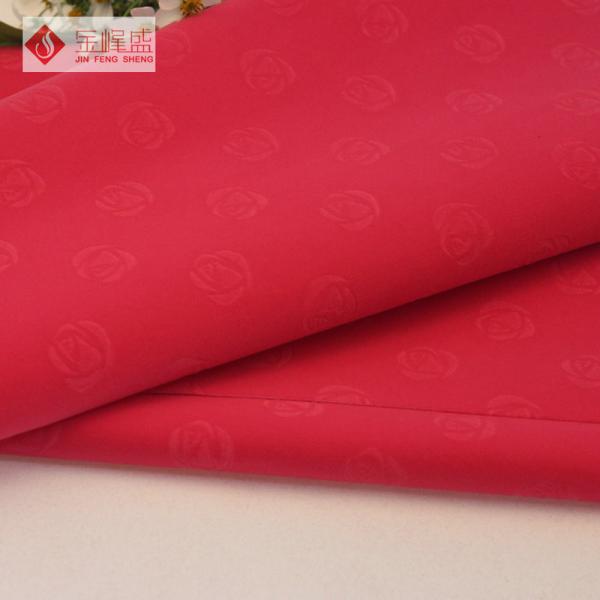 Quality 1.48M Warp Kintted Red Velvet Fabric , Flocked Upholstery Fabric for sale