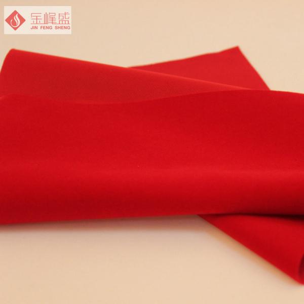 Quality Nonwoven Plain Flocked Velvet Fabric Polyester Red Knitted for sale