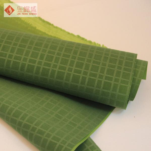 Quality Plain Upholstery Embossed Velvet Fabric Green Printed For Package for sale