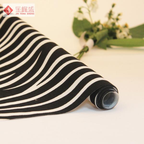 Quality Nonwoven Embossed Velvet Fabric , Spunlace Zebra Upholstery Fabric for sale