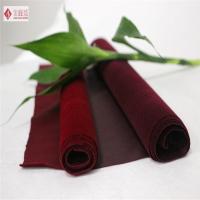 Quality 1.45 M Colorful Cotton Velvet Upholstery Fabric , Red Flocked Upholstery Fabric for sale