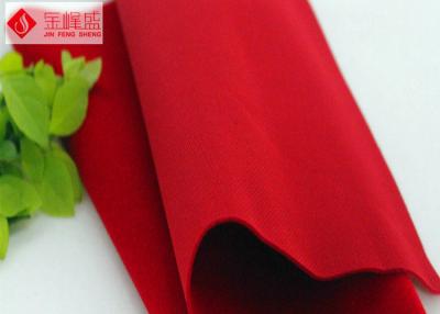 China Custom Knitted Red Velvet Fabric , Soft Knitting Flock Fabric 1.4m / 1.45m / 1.48m for sale