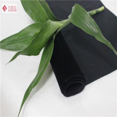 China Shrink Resistant Black Tricot Fabric , Jewelry Case Lining Flocked Velvet Fabric for sale