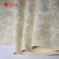 Quality Cream Color Flock Fabric with New Flower Design For Bookbinding for sale