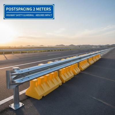 China Hot-dip Galvanized Highway Guardrail M180 Crash Barrier with W-beam Section Shape and 10 Years Warranty for sale