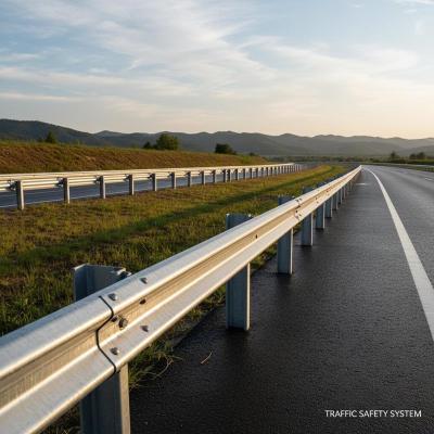China Hot-dip Galvanized Highway Guardrail M180 with W-beam Section Shape Bolted to Steel Posts for Enhanced Road Safety for sale