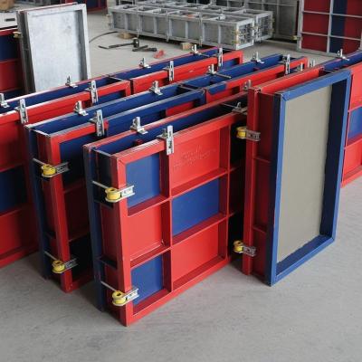China Painted Red And Blue Modular Steel Formwork Panels For Smooth Concrete Surface Finish for sale
