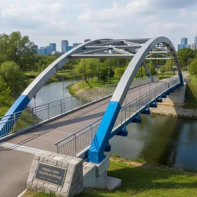 China Variable Span Length Steel Pedestrian Bridge with Painted or Galvanized Surface Complies with Local Building Codes for sale