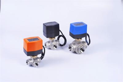 China Automatic Cleaning Machine Stainless Steel Motorized Ball Valve , DC Motorized 2 Way Valve for sale