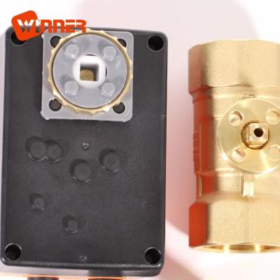 China 220VAC ON/OFF type control valve with level handle,size from DN15 to DN50 for HVAC systems, heating or cooling mode for sale