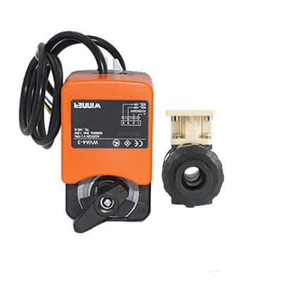 Китай 24В модулируя электрические шариковые клапаны ПВК подачи воды, пропорциональный шариковый клапан пластмассы контроля продается