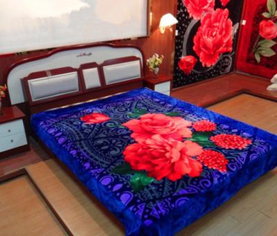 China 100% Polyester Raschel Blanket for sale