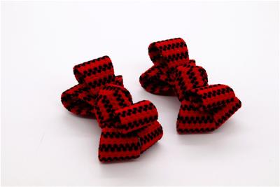 China girl shoe-trimmed bow/Chequered coloured bow/Handmade coloured bow Lace, ribbon, mesh Various colors for sale