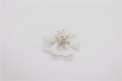 China accesorios hechos a mano flor hecha a mano / zapato de novia de boda decorativo Encaje satén negro, blanco, rojo, azul oscuro en venta