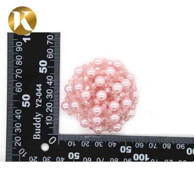 중국 주문 신발 버클은 진주와 결정 구슬의 조합을 자릅니다 판매용