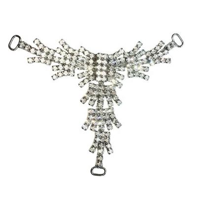 Beautiful T Shape Rhinestone Shoe Buckles With Environmental Protection Plating