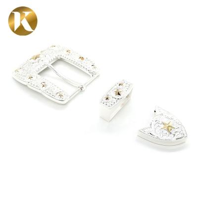 China 2 Farbplatten Gürtel Schnallen mit glatter Oberfläche / 3D Oberflächenbehandlung zu verkaufen