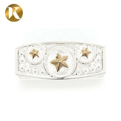 China 2 Farbplatten Gürtel Schnallen mit glatter Oberfläche / 3D Oberflächenbehandlung zu verkaufen