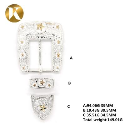 China 2 Farbplatten Gürtel Schnallen mit glatter Oberfläche / 3D Oberflächenbehandlung zu verkaufen