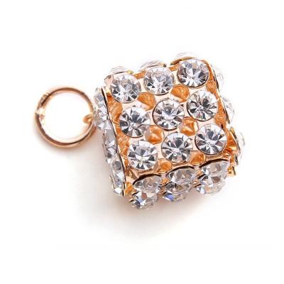 DZ-030 Promoción Personalizado Nuevo Popular Cuadrado Dorado Colgante Metal Decorativo Fija de zapatos