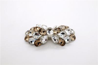 La chaussure multi de fausse pierre de zinc de couleurs boucle 70mm*48mm pour la décoration