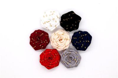 Hermosas flores de cinta de satén Material de tela especial para zapatos