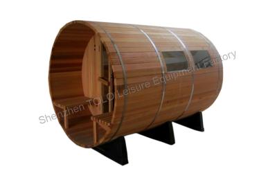 Cina Stanza di sauna del barilotto di legno solido del cedro di Digital con il portico per la persona 4 in vendita