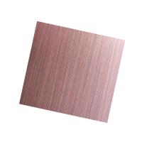 China Brushed Rose Gold Stainless Steel Sheet 0.15-80mm Thickness 1219mm Width Rectangular Plate for sale