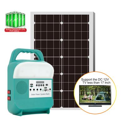 China Draagbaar Mini Home Solar Lighting System met FM Radio Openlucht het Kamperen Generator Te koop