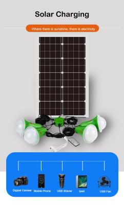中国 高容量 5200MAH リチウム電池の効率的な太陽光照明キット 販売のため