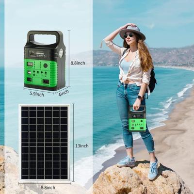 China Kit de sistema de energia de painel solar portátil para acampamento com carregador, rádio, armazenamento doméstico à venda