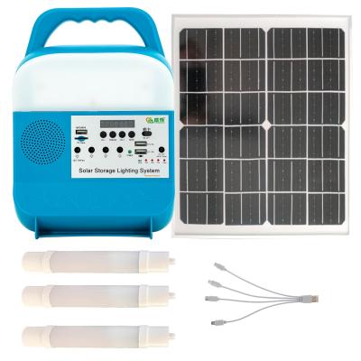 中国 田園アフリカのための3つのLEDのラジオが付いている小型携帯用太陽電源のキット 販売のため