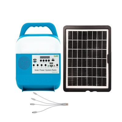 Cina Sistema di illuminazione di Kit With Speaker Solar Energy di energia solare del gruppo elettrogeno solare 5W dei sistemi di illuminazione di energia solare in vendita