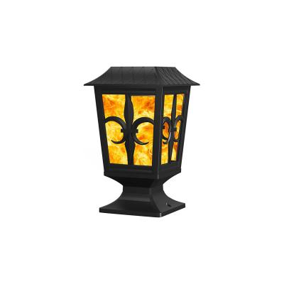 Cina La parete solare all'aperto del IP 65 accende la lampada da parete impermeabile del giardino LED della fiamma del fuoco 3.2V in vendita