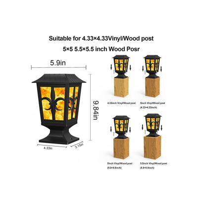 Cina La parete solare all'aperto del IP 65 accende la lampada da parete impermeabile del giardino LED della fiamma del fuoco 3.2V in vendita